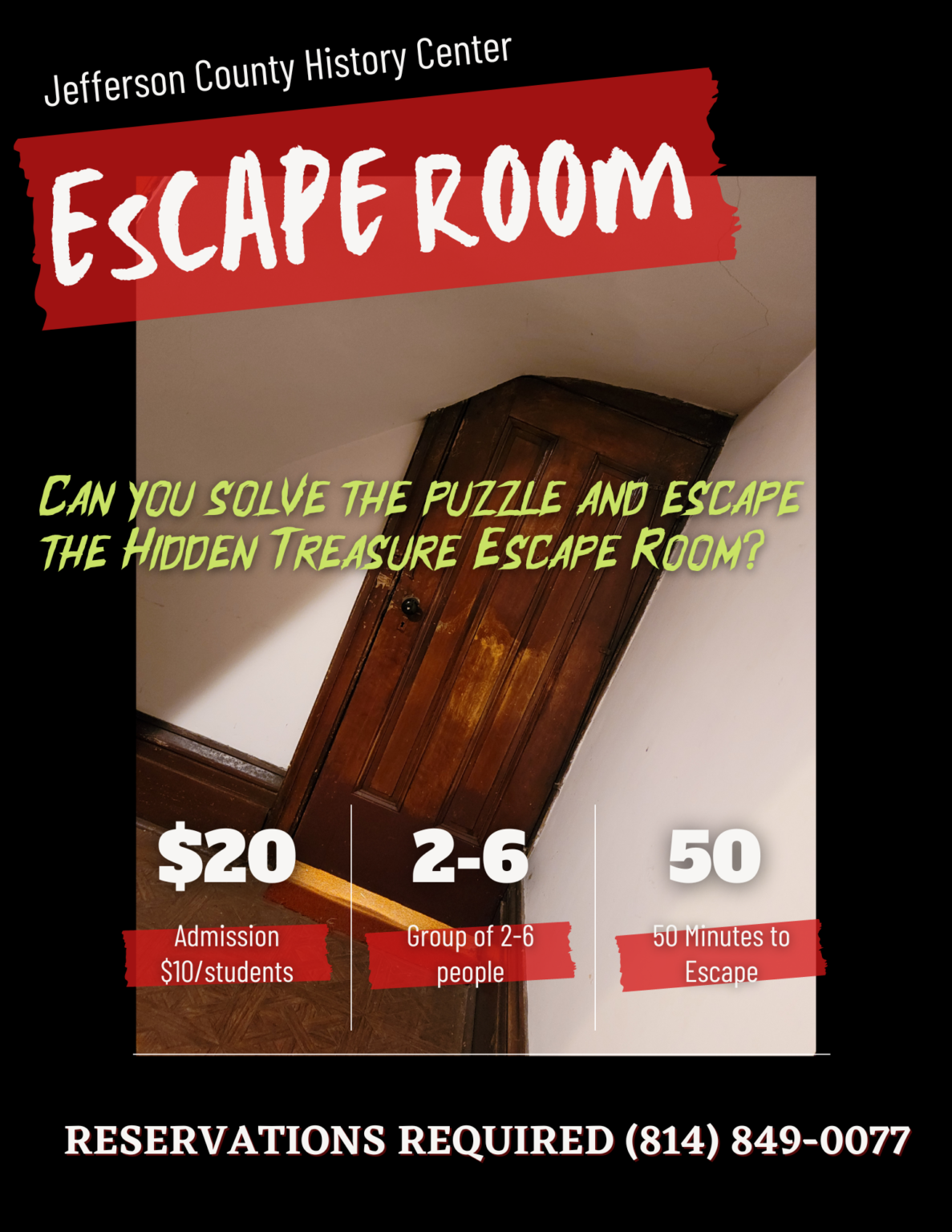 Escape Room Hidden Treasures 2022 | Jefferson County History Center
